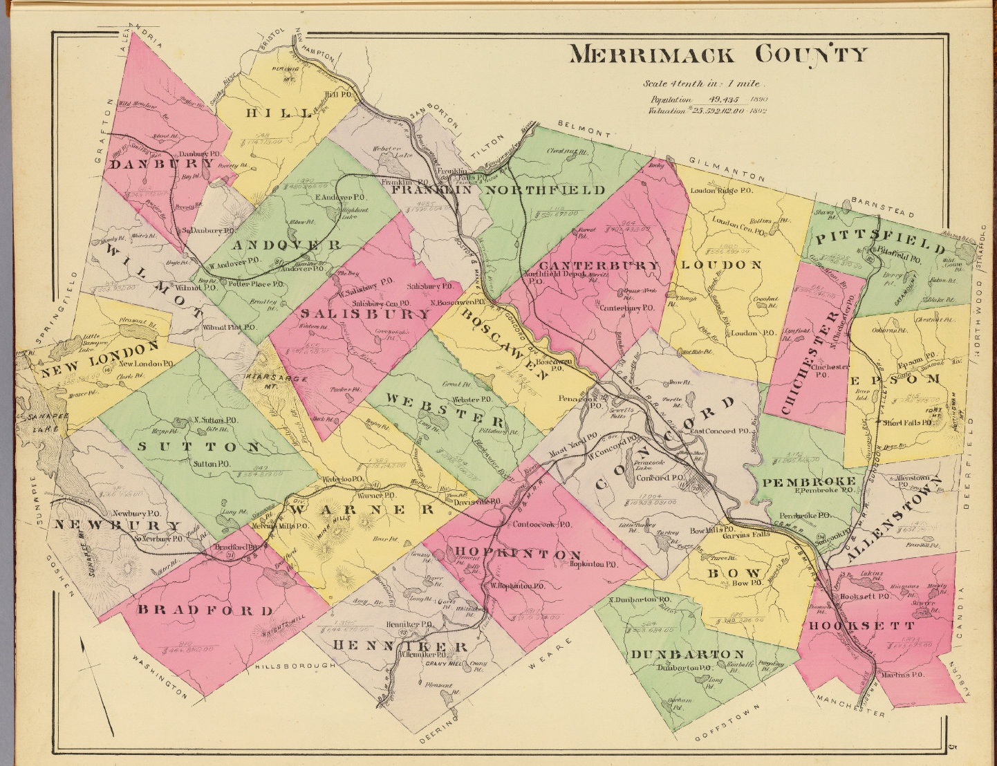 Places - Merrimack County NHGenWeb genealogy, family history