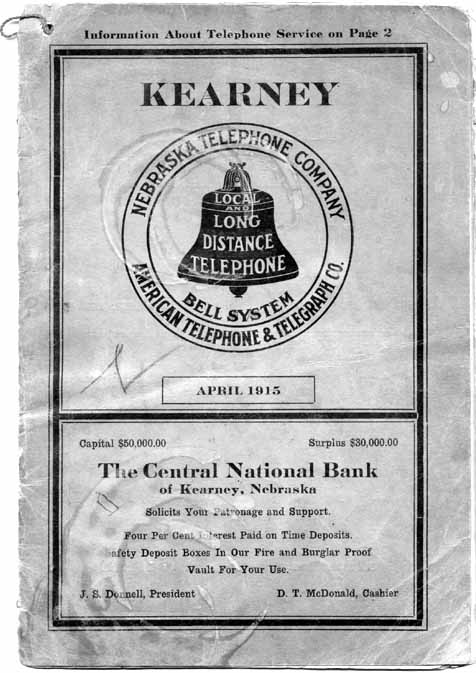 Kearney 1915 Telephone Directory